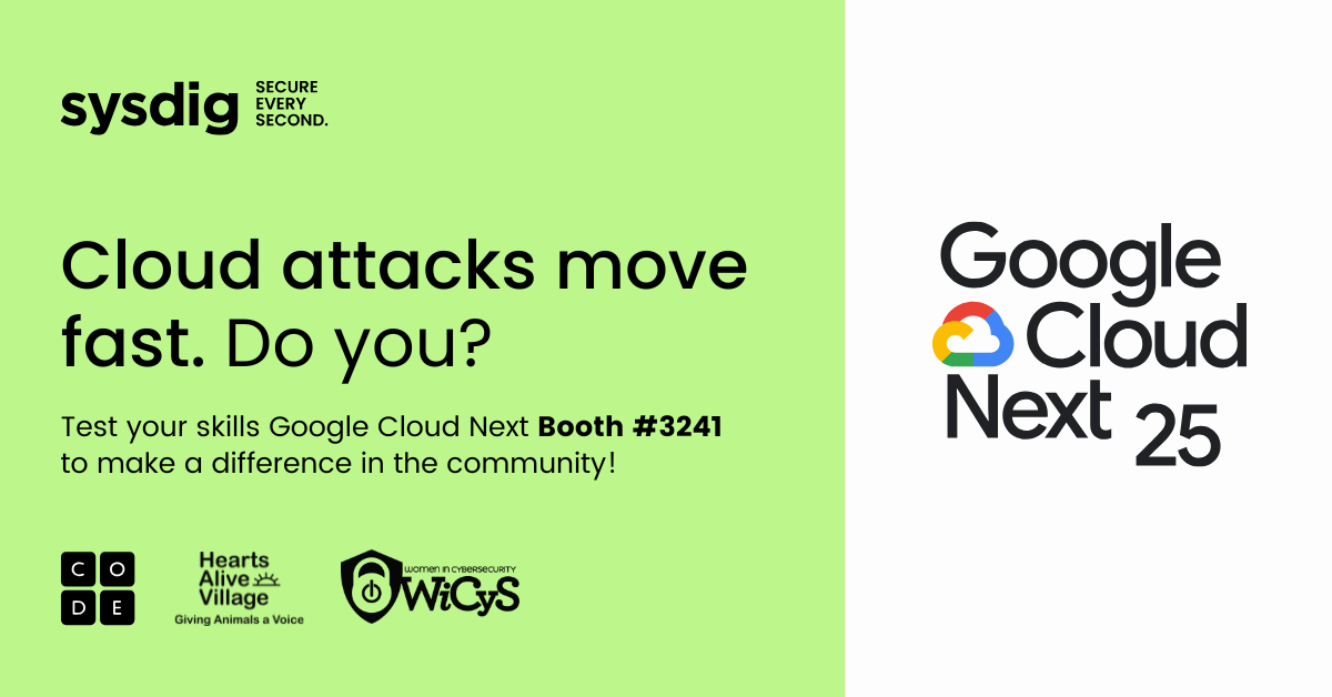 Catch Sysdig at Google Cloud Next '25